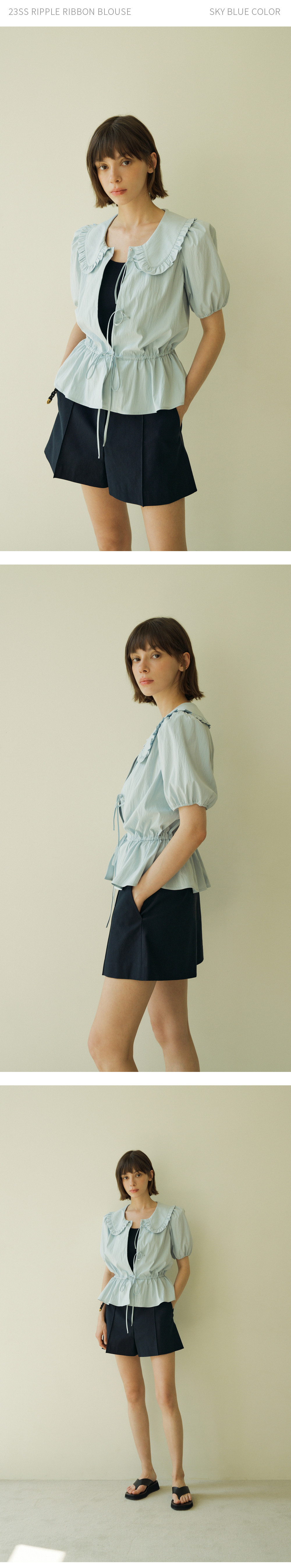 RIPPLE RIBBON BLOUSE (2COLOR) - 감도 깊은 취향 셀렉트샵 29CM