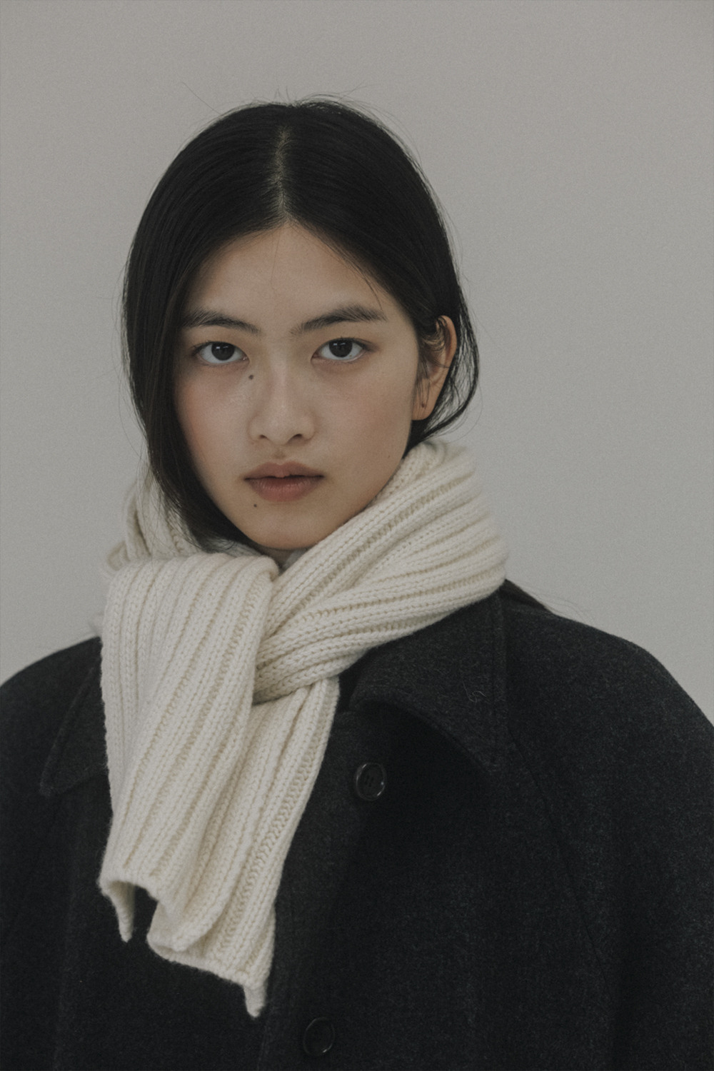 Cashmere Blended muffler (Ivory) | ETERNAL JOURNEY