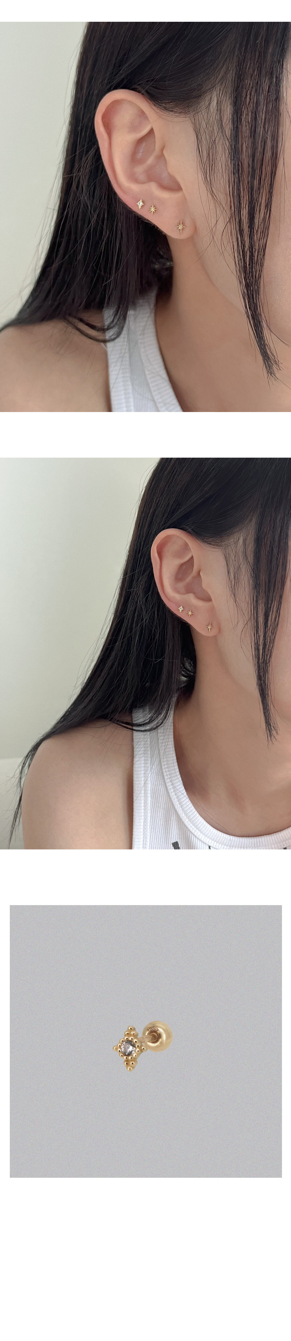 14k dot dia piercing earrings - 감도 깊은 취향 셀렉트샵 29CM