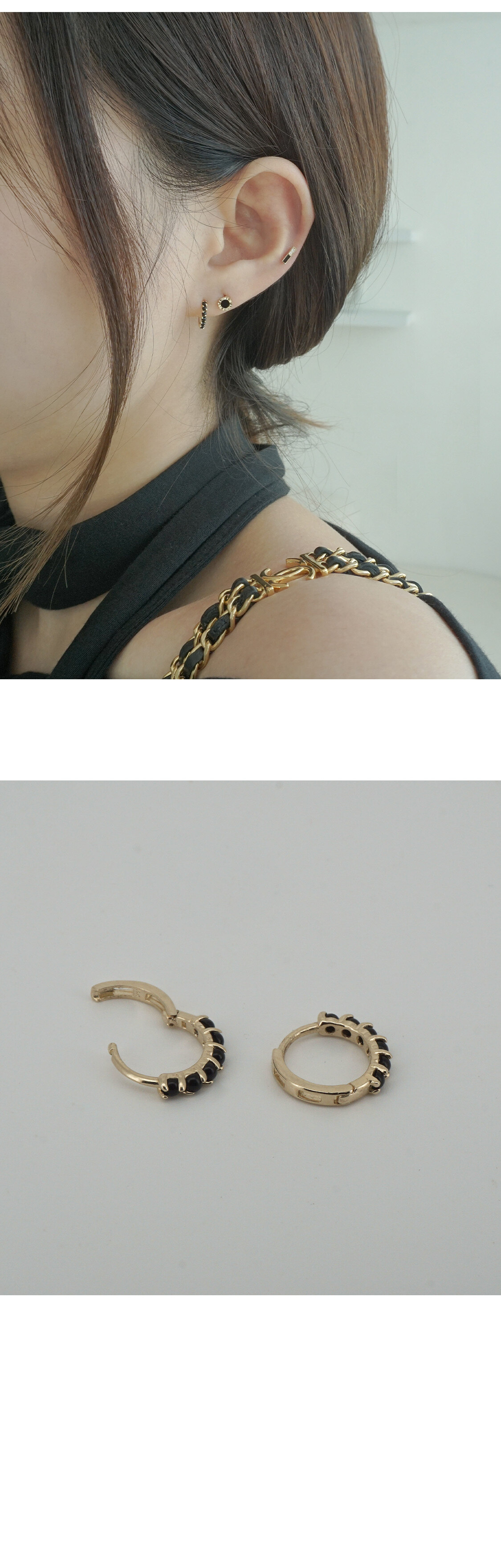 14k onyx one touch ring piercing - 감도 깊은 취향 셀렉트샵 29CM