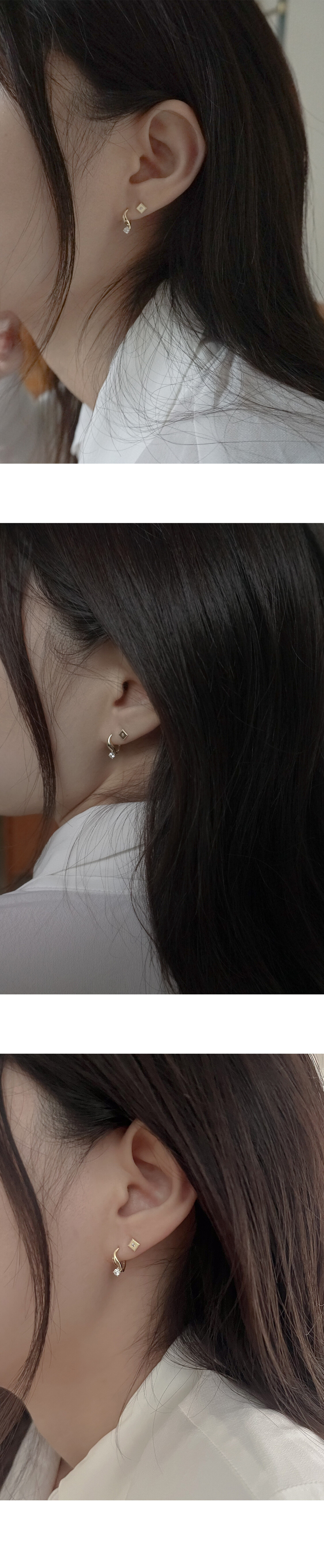 14k flat dia mini cubic piercing - 감도 깊은 취향 셀렉트샵 29CM