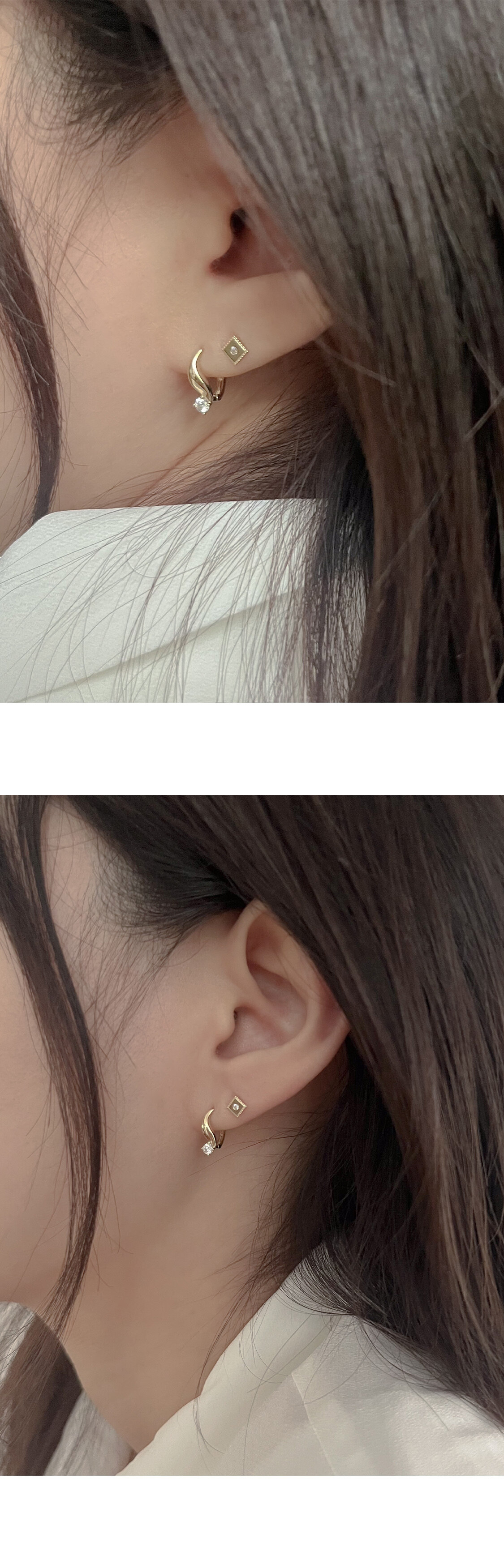 14k flat dia mini cubic piercing - 감도 깊은 취향 셀렉트샵 29CM