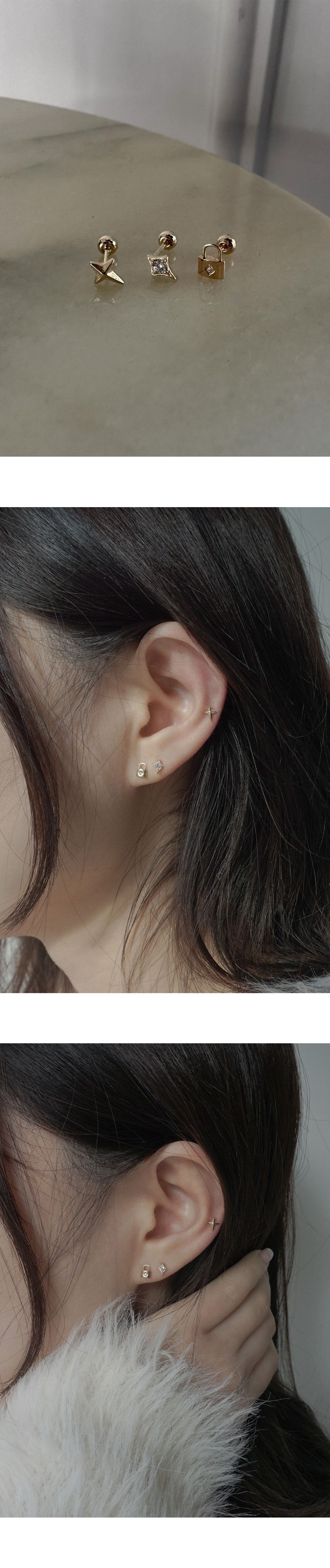 14k flash lock piercing - 감도 깊은 취향 셀렉트샵 29CM